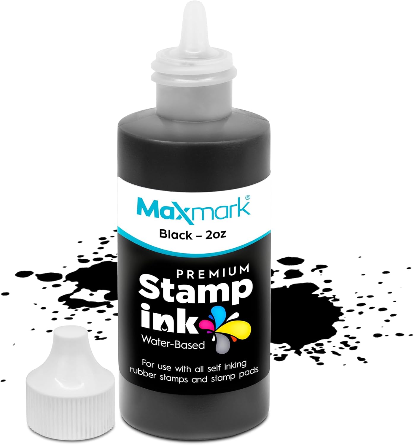 MaxMark Premium Refill Ink with Control Tip Bottle for Self-Inking ...