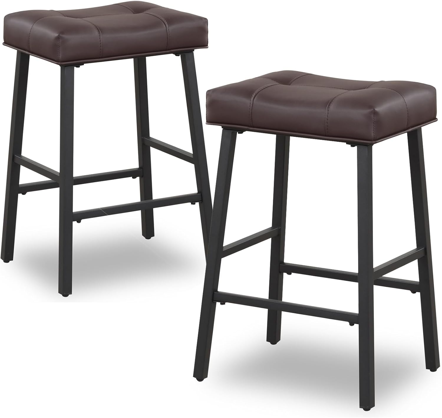 Amazon.com: KAIRUITUCH Bar Stools Set of 2, Kitchen Counter Height ...