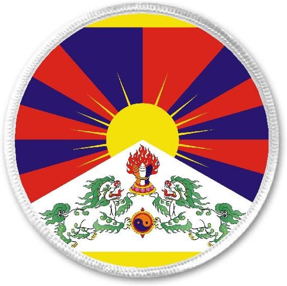 Amazon.com: Tibet Tibetan Flag Pride Country - 3" Circle Sew/Iron On ...