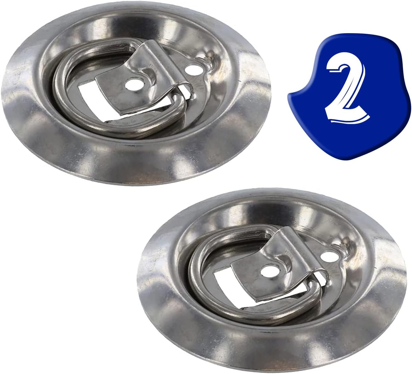 Amazon.com: iFloats Flush Mount D-Rings, Round Bolt-On Cargo Strong ...