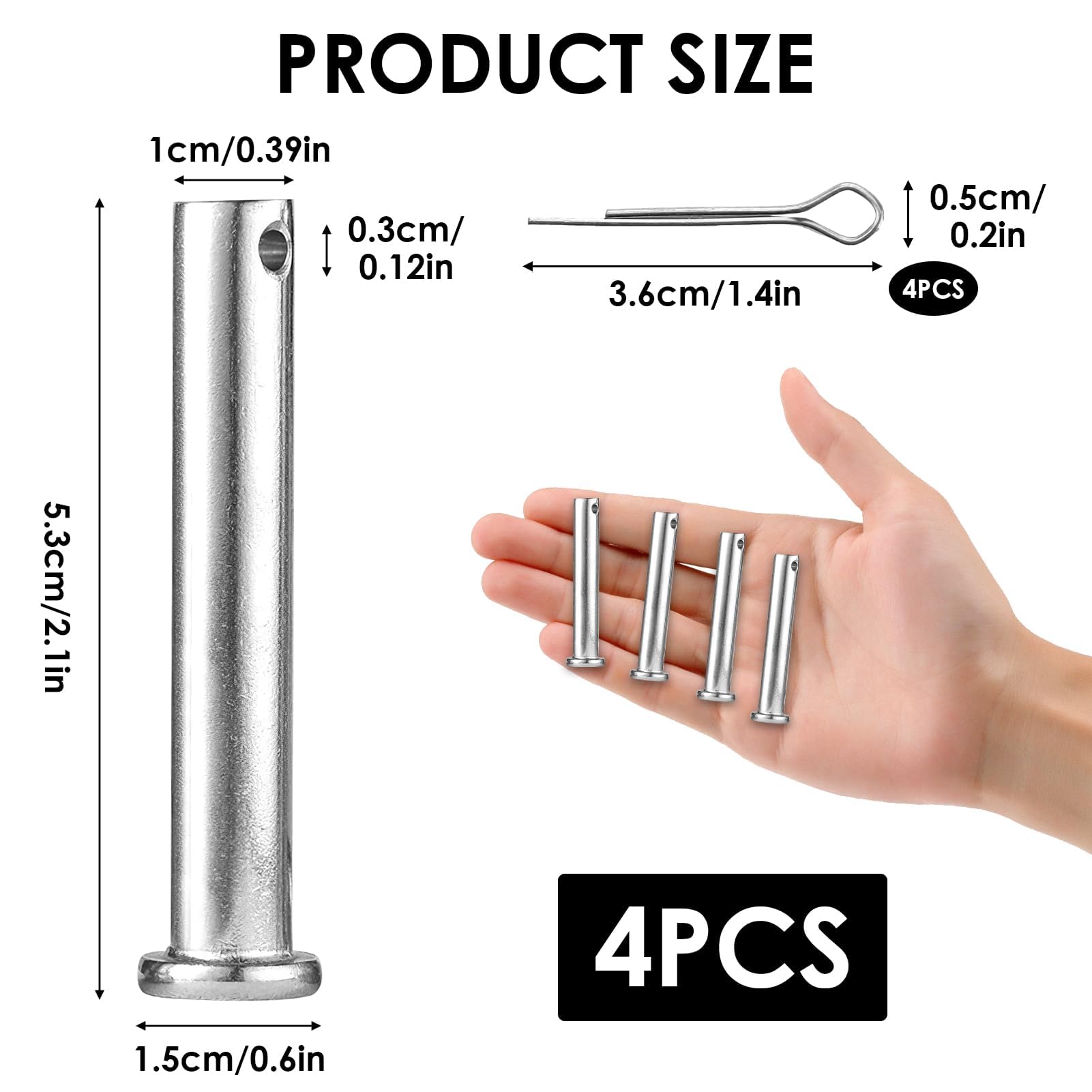 10 X 50mm Worktop Jig Pins – Pack of 4, Worktop Jig Location Pegs Pins ...