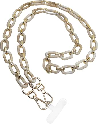 Amazon.com: Cell Phone Chain Strap Acrylic Cell Phone Lanyard Strap for ...