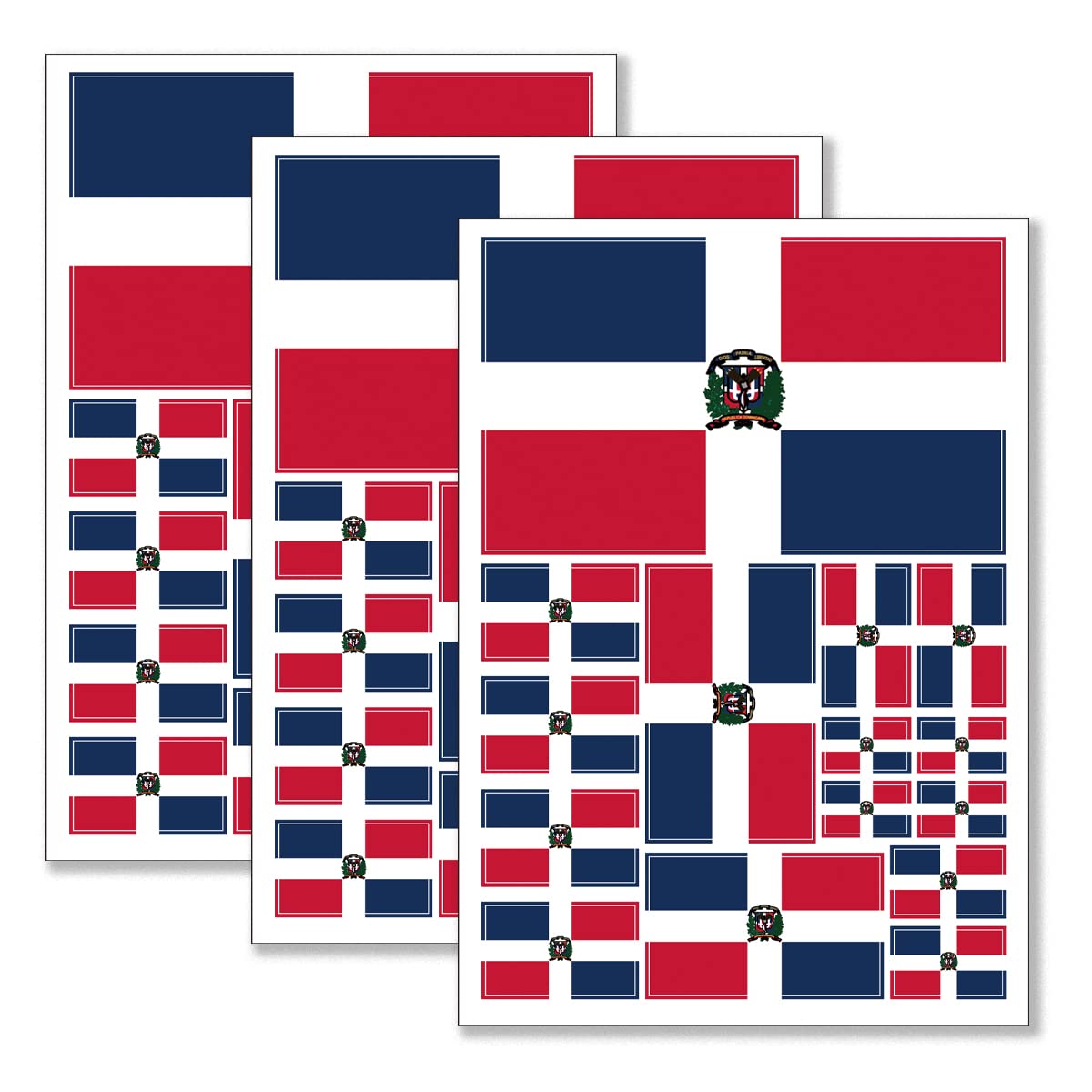 Amazon.com: QQSD Dominican Flag Sticker Decal in Multiple Sizes, 3 Pack ...