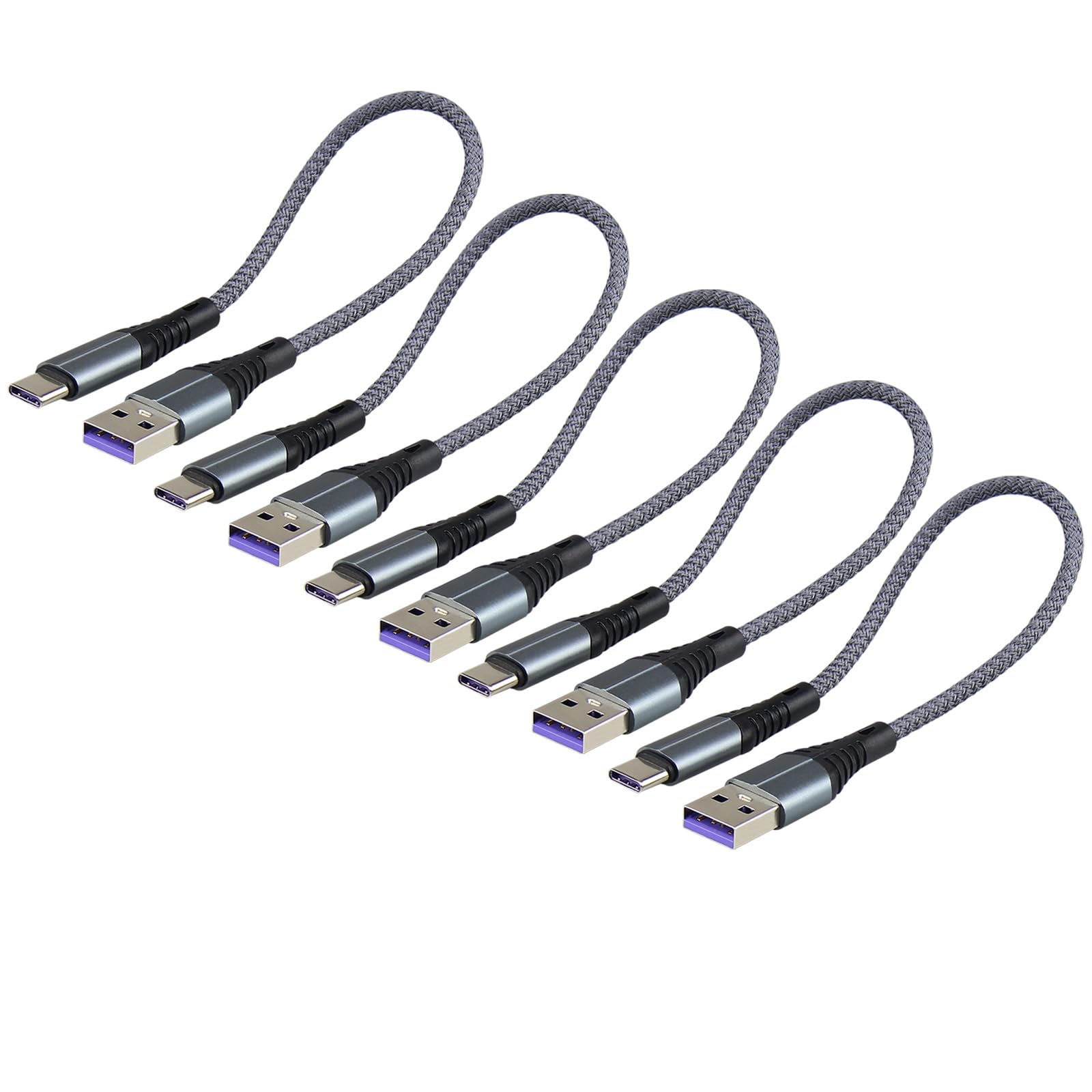 Amazon.com: USB C Cable 5-Pack Bulk, 10-Inch Short USBC Fast Charger ...