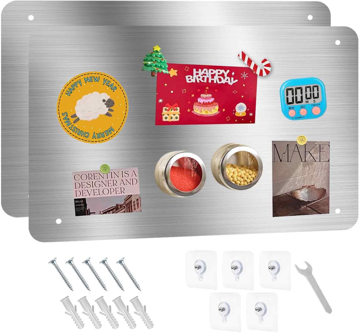 Amazon.com: HAOIVE Magnetic Board 17.5" X 11.7" Magnet Board for Wall ...