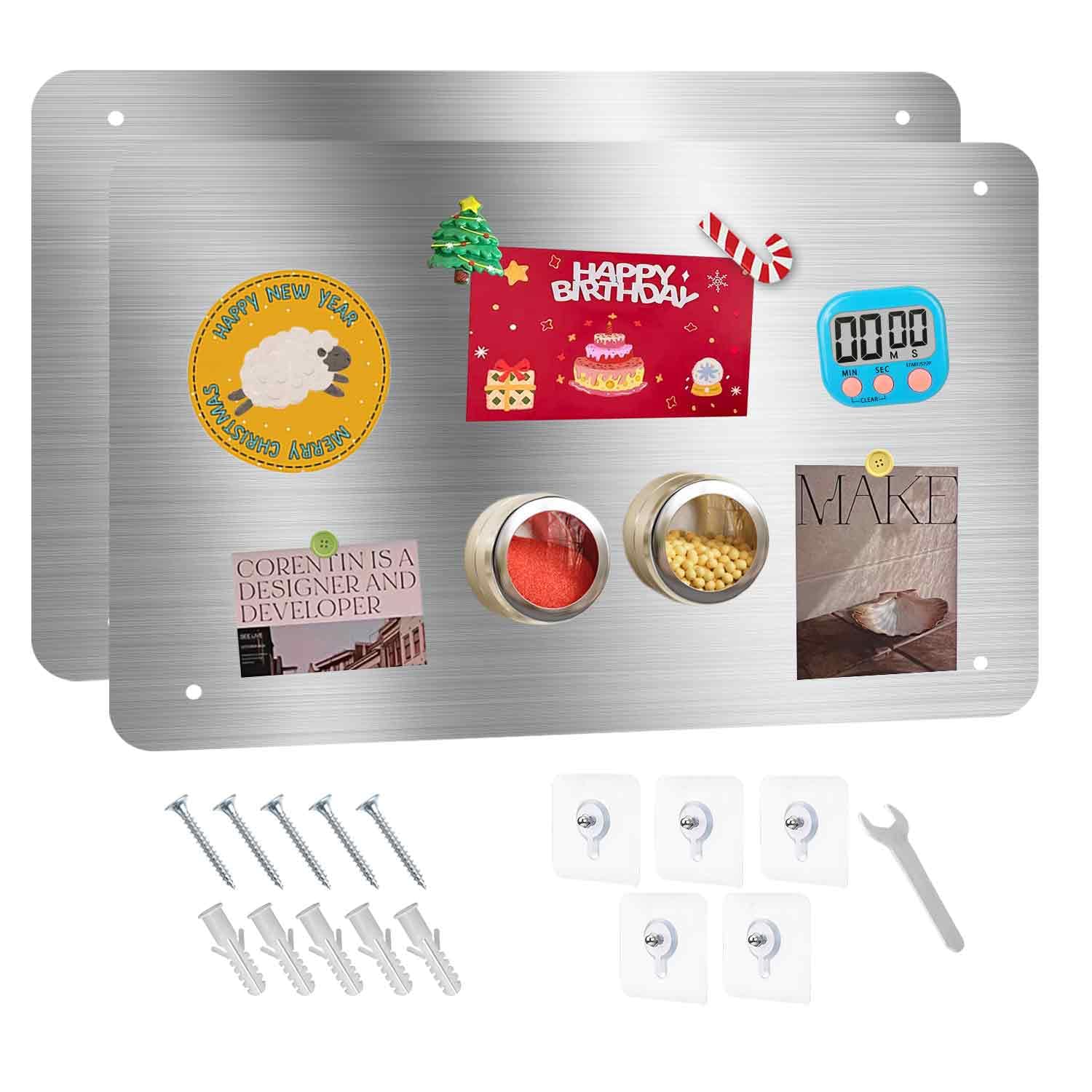 Amazon.com: HAOIVE Magnetic Board 17.5" X 11.7" Magnet Board for Wall ...