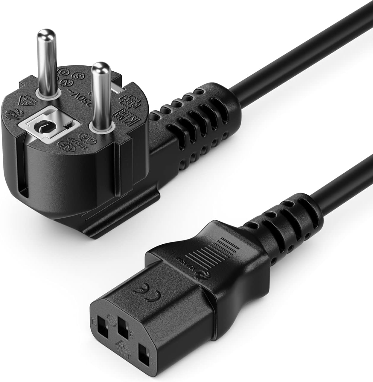 Amazon Basics - Netzkabel - 3 m , Schwarz: Amazon.de: Elektronik & Foto