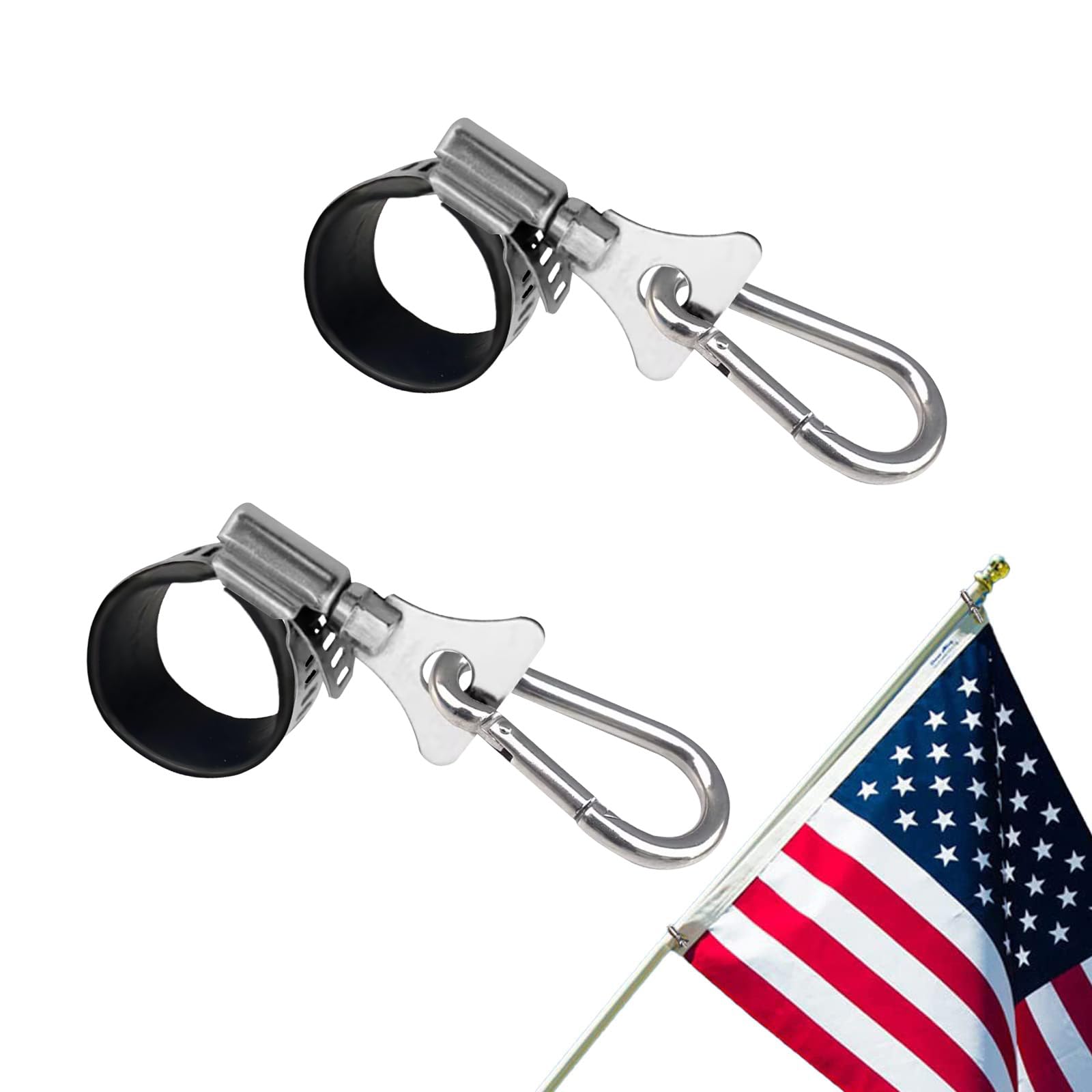 Amazon.com : Whip Flag Clips with Carabiner Clamp, Flag Clips for ...