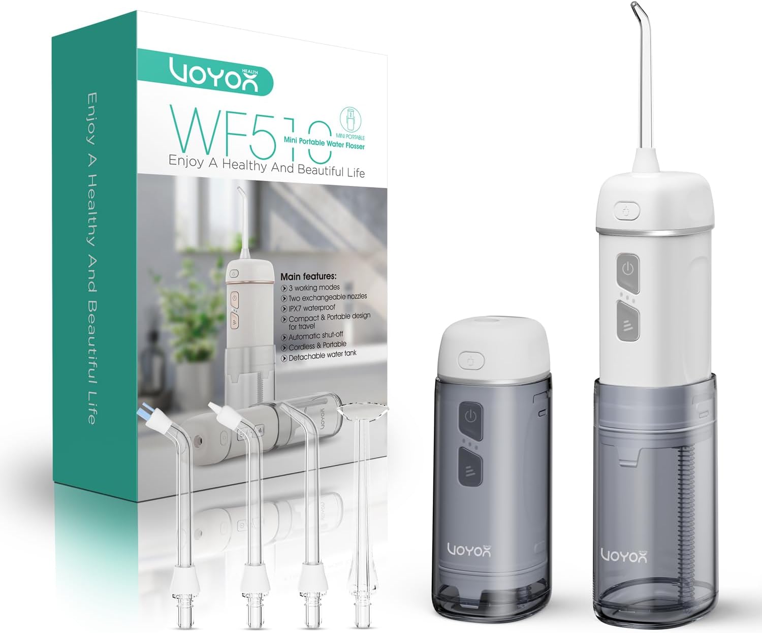 Amazon.com: COSLUS Mini Water Flosser for Travel: Portable Compact ...