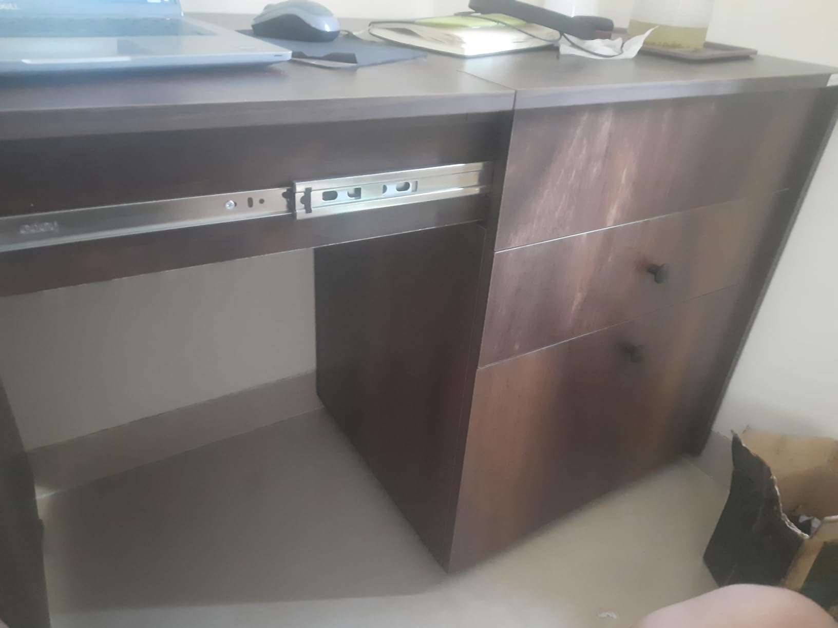 Studio Kook Nova Engineered Wood Folding Computer Table/Desk with ...