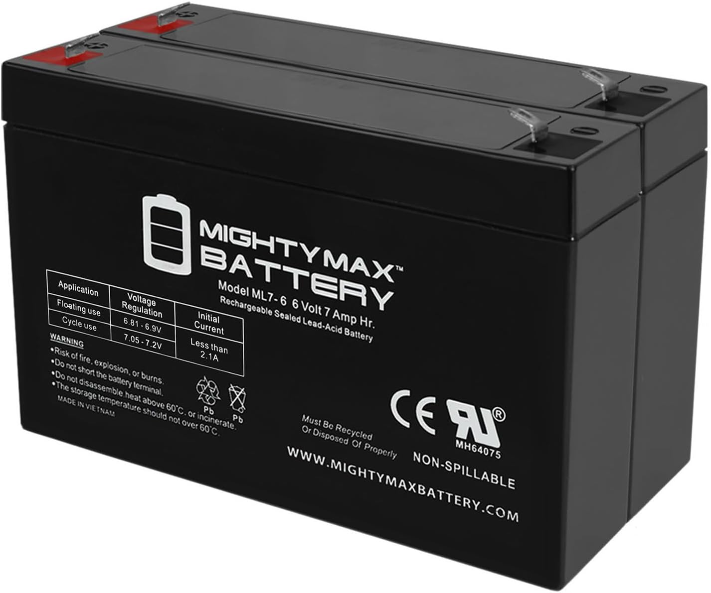 Amazon.com: Mighty Max Battery 6V 7Ah Battery for Gallagher S17 Solar ...