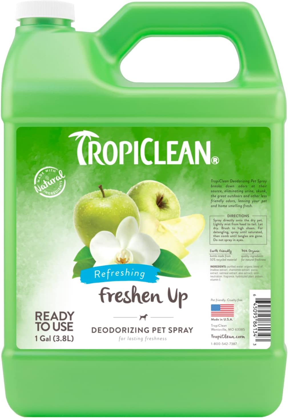 Amazon.com : TropiClean Freshen Up Deodorizing Spray for Pets, 1 gal ...
