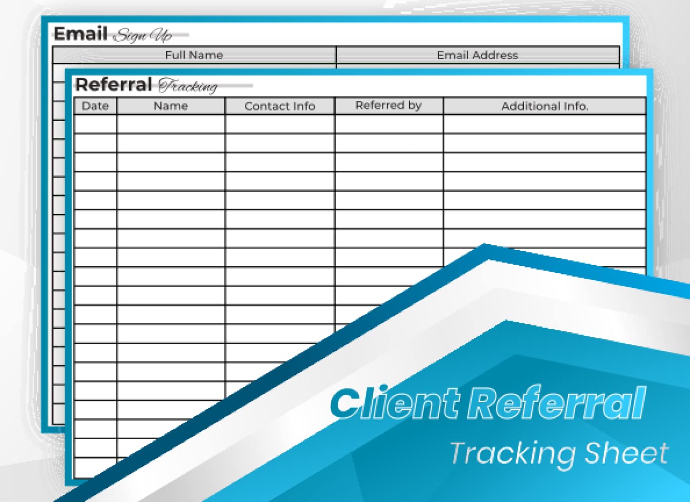 Client Referrals Tracking Sheets: Perfect to organize and track your ...
