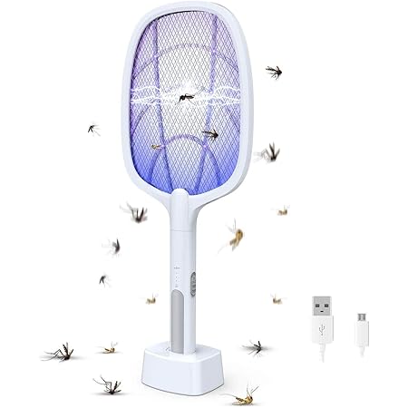 Techsun 2 in 1 Mosquito Bat Killer Racket Rechargeable Handheld ...