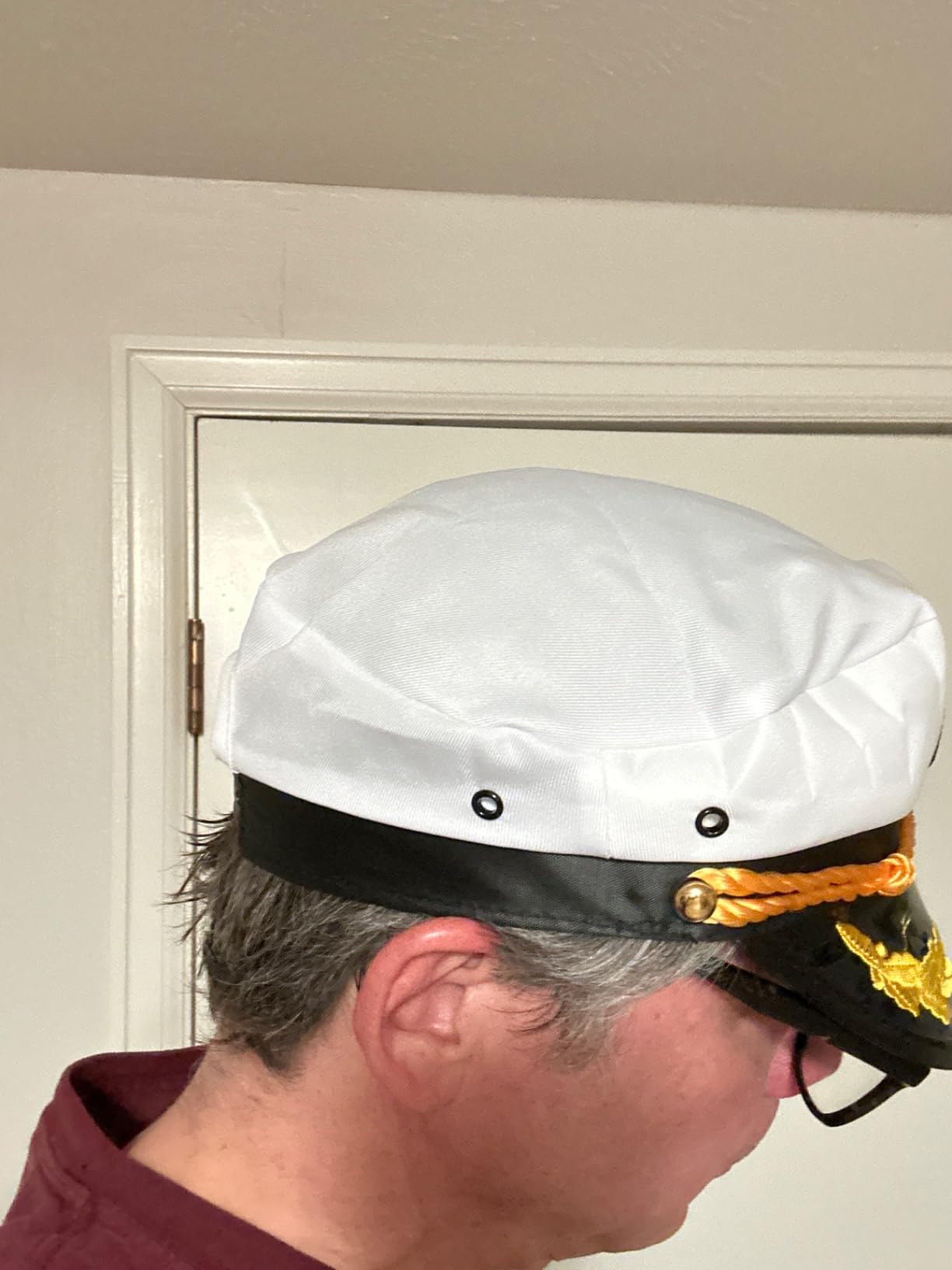 Amazon.com: Novelty Place Embroidered Captain Hat - Adjustable White ...