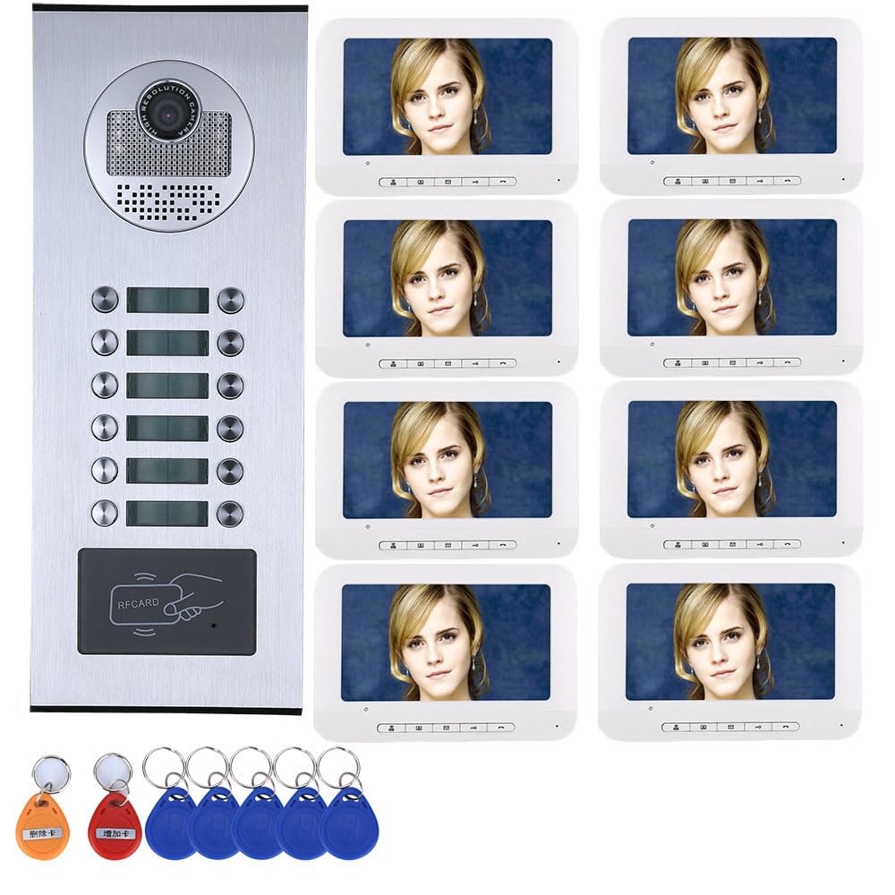 Amazon.com : Multi-Unit Home Apartment Visual Intercom Doorbell System ...