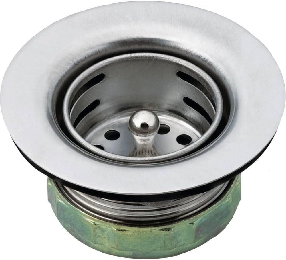 Laundry Tub Strainer with Rubber Stopper 1-7/8 to 2-1/4 Inch, Universal ...