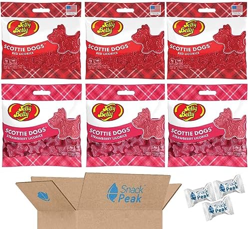 Amazon.com : Jelly Belly Scottie Dogs Licorice Snack Peak Variety Gift ...