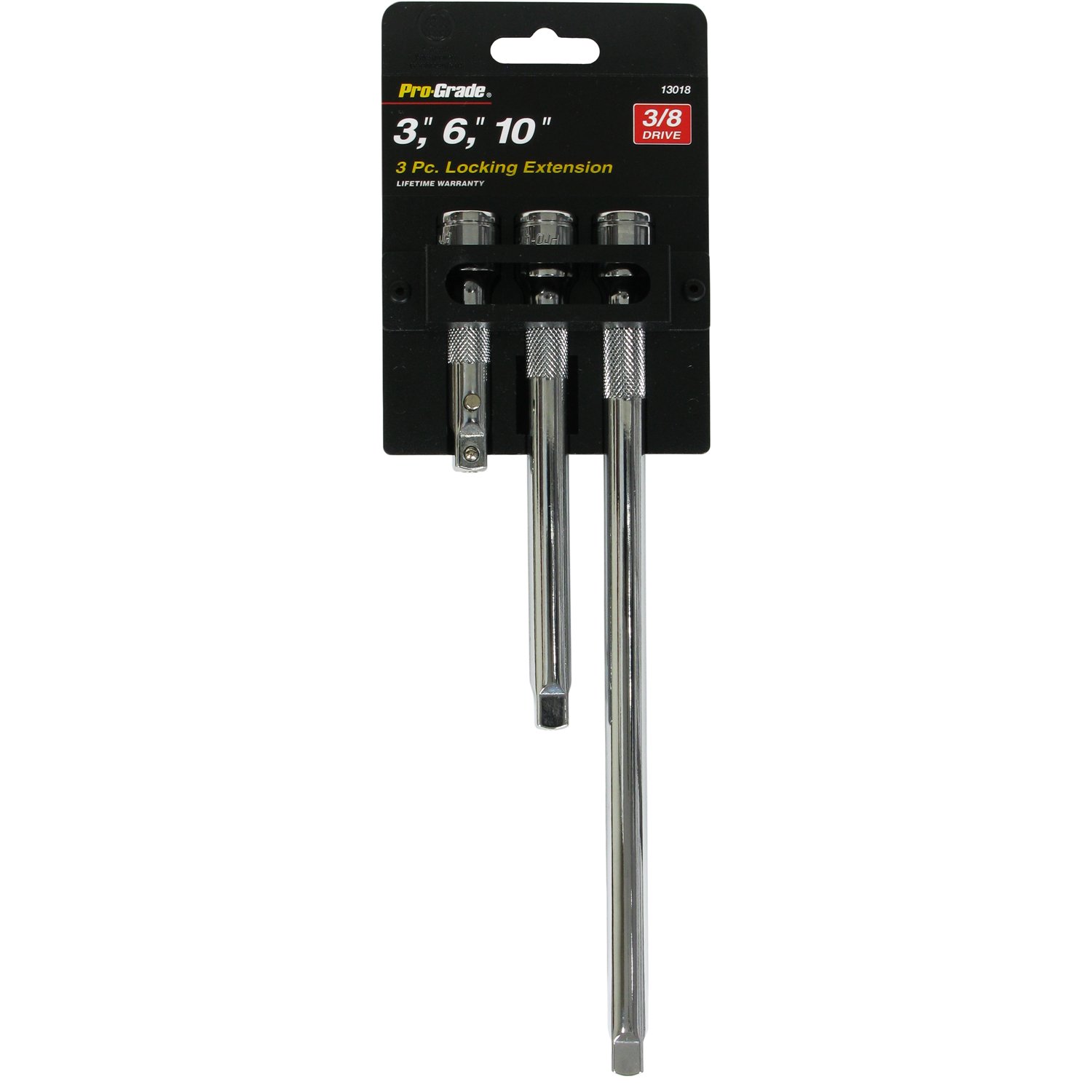 Pro-Grade 13018 3/8-Inch Drive with Locking Extension Set, 3-Piece ...