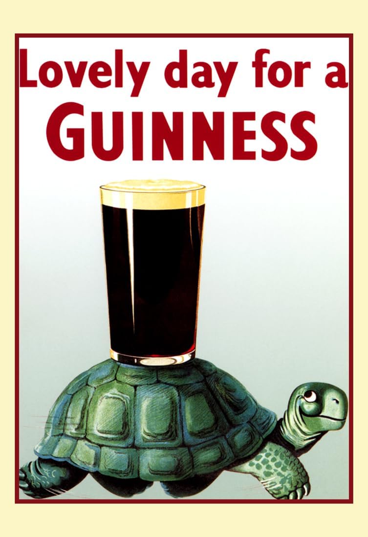 Amazon.com: Guinness Poster, Turtle, Lovely Day for a Guinness, Art ...