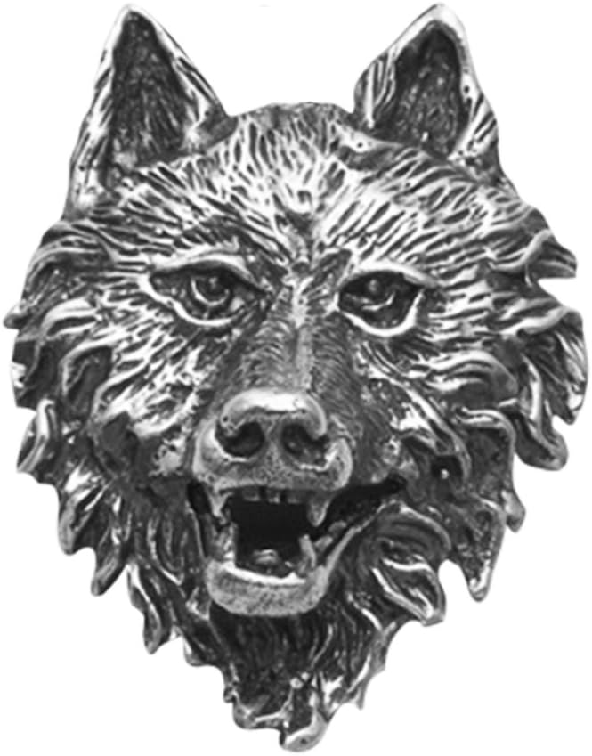 Amazon.com: Wild Things Sterling Silver Growling Wolf Head Pin ...