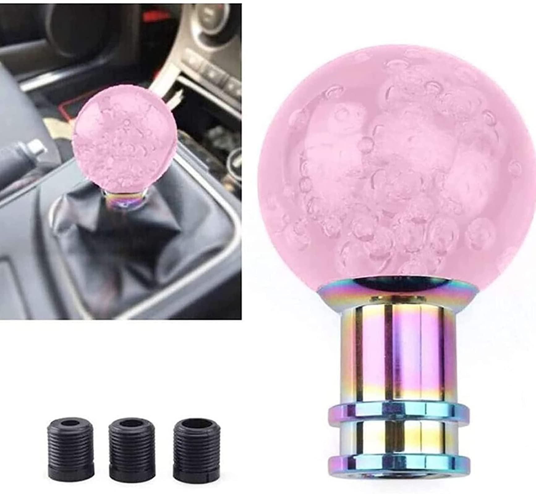 Amazon.com: Torcarvh Gear Shift Knob Round Ball Shift Knob Crystal ...