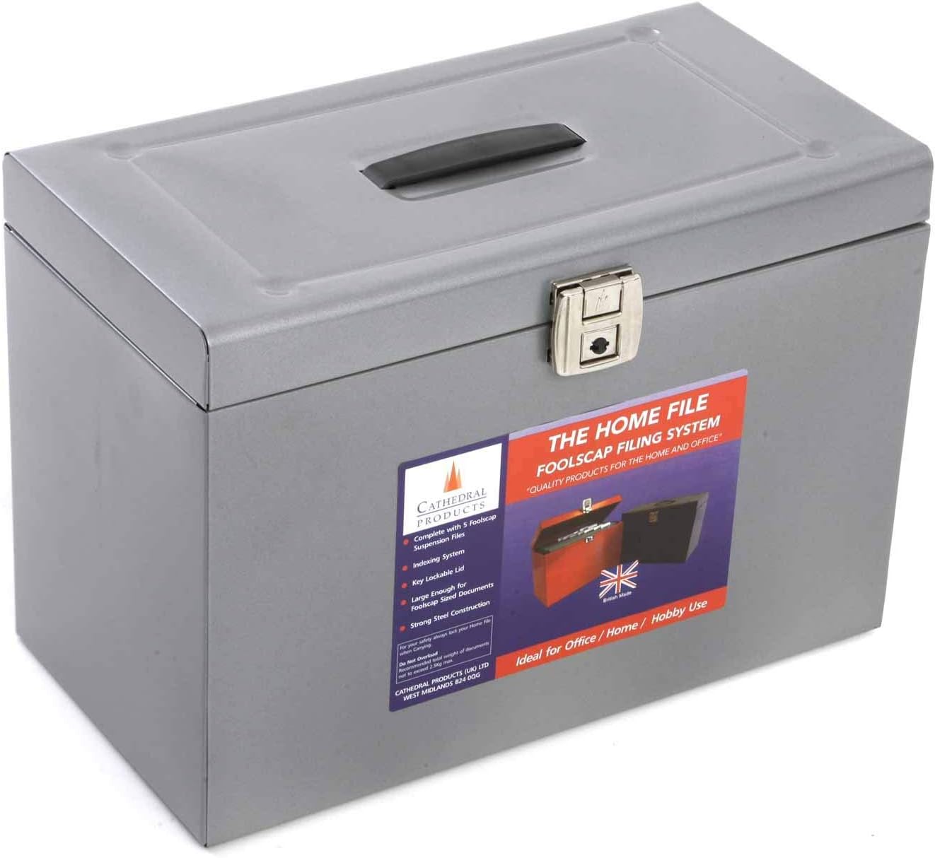 Amazon.com: Home File Foolscap with 5 Suspension Files - Color: Silver ...