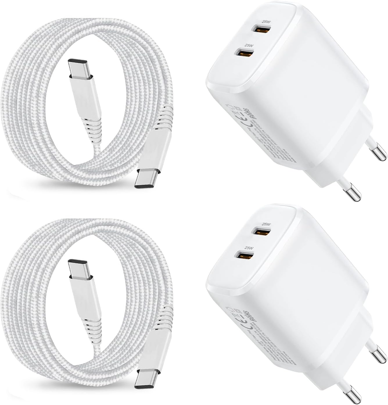 25W Chargeur et Câble pour Samsung Galaxy A55 A15 A16 5G/A36 5G/A25 A35 ...