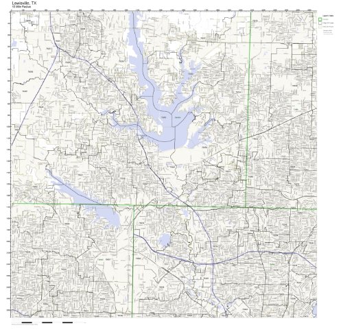 Amazon.com : Lewisville, TX ZIP Code Map Laminated : Prints : Office ...