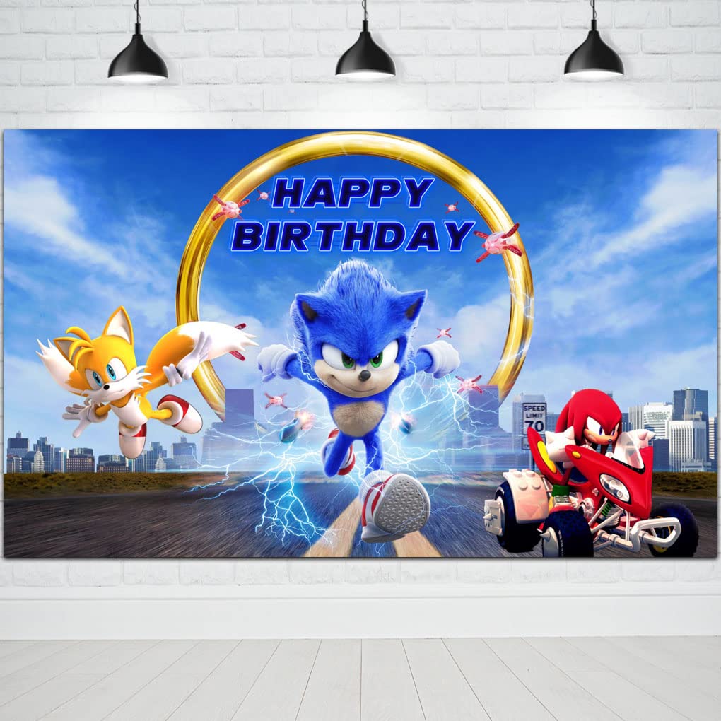 Chunyunfafalou Sonic Backdrop For Birthday Party Sonic The Hedgehog ...
