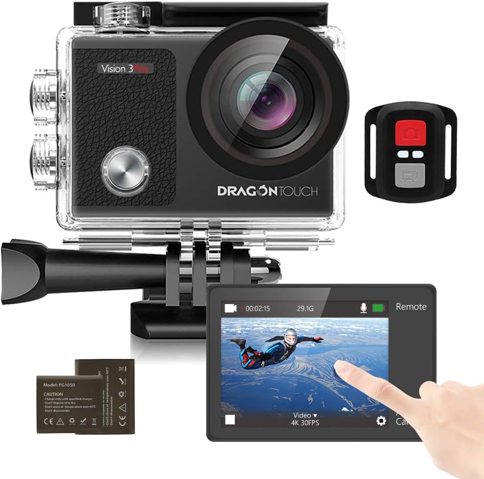 Amazon.com : Dragon Touch 4K Underwater HD Action Camera, Vision 3 Pro ...