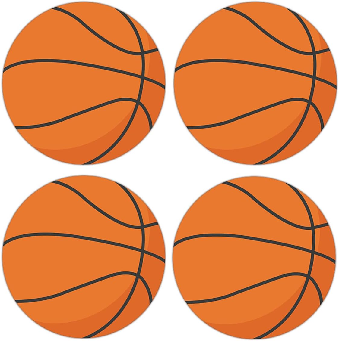 Amazon.com: Big Basketball Stickers,6 Inches Sports Ball Theme Paper ...
