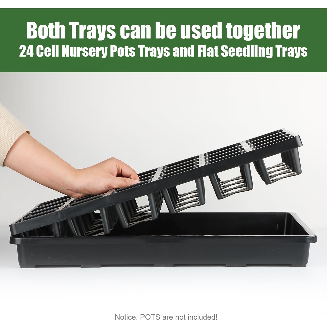 Snapklik.com : RooTrimmer 24 Cell Nursery Pots Trays (17"x11"x2")