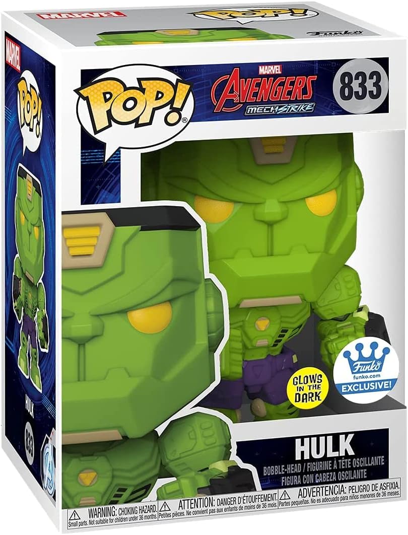 Amazon.com: Hulk Avengers Mech Strike Glow in The Dark Funko Exclusive ...