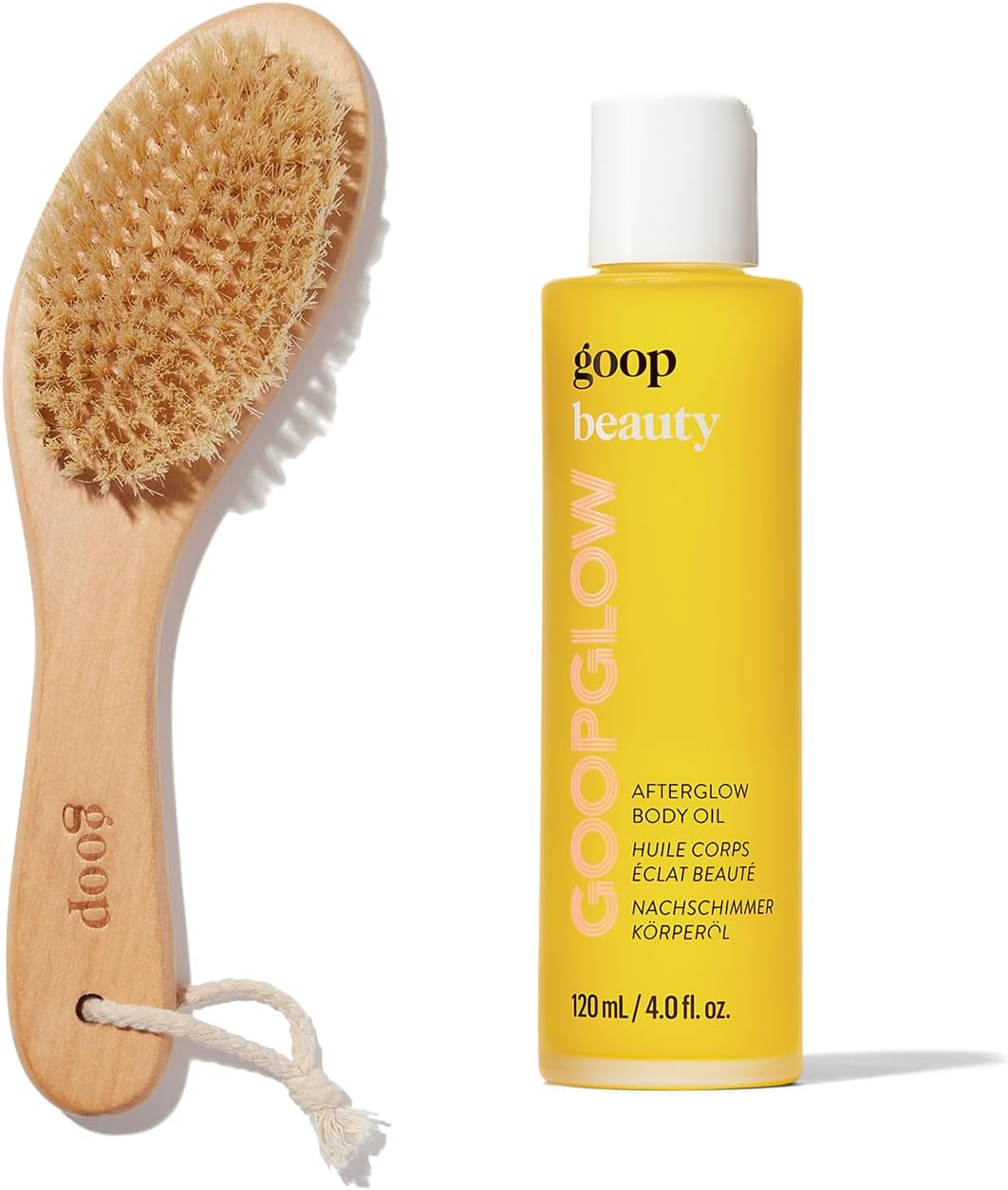 Amazon.com : goop Beauty Dry Brush & Body Oil Bundle | Exfoliating ...
