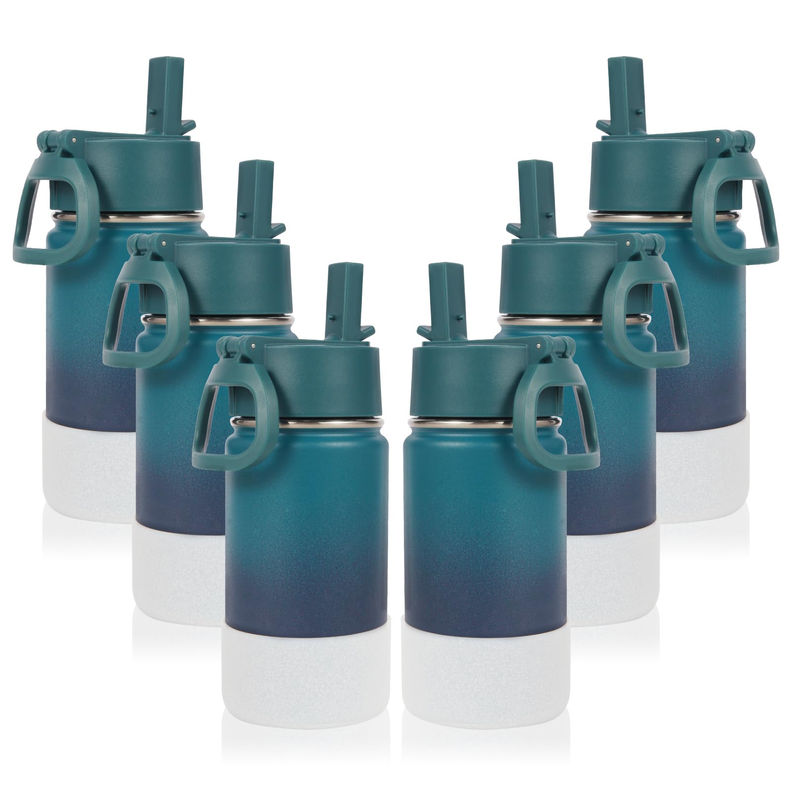 Amazon.com: Volhoply 14oz Water Bottle with Straw Lid and Silicone Boot ...