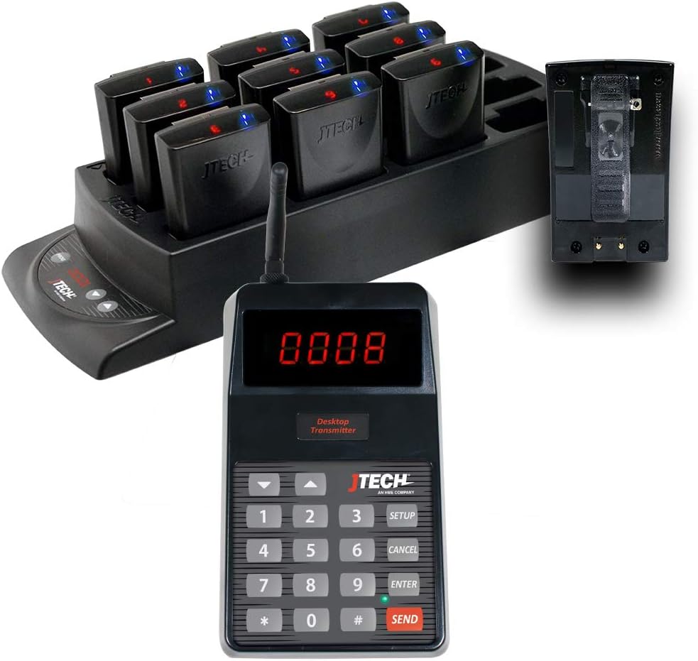 Amazon.com: JTECH Church Nursery Paging System - 10 Rugged Pagers ...