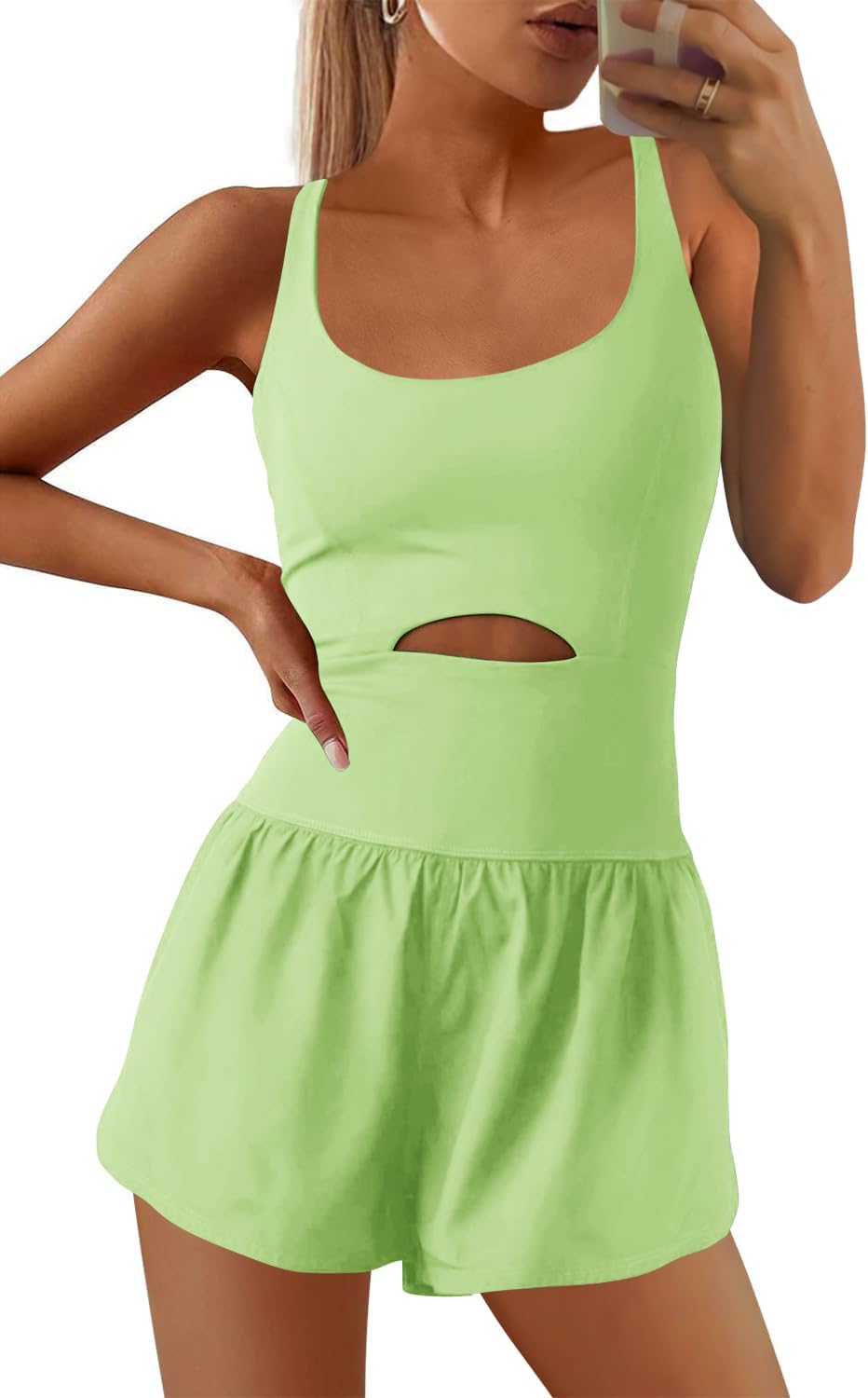 Amazon.com: SENSERISE Womens Workout Rompers Athletic Romper Running ...