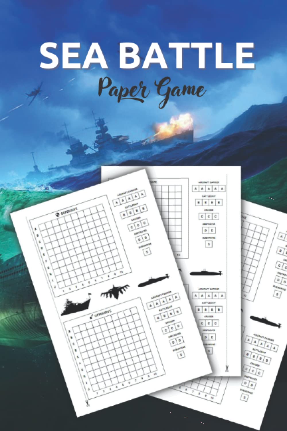 Sea Battle Paper Game: Battleship Paper Game Grids | Sea Battle Pen and ...