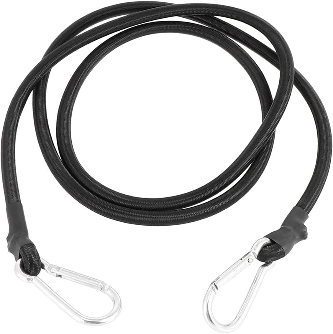 PACK OF 2 - LONG / SHORT BUNGEE CORD STRAP WITH CARABINER CLIP - HEAVY ...