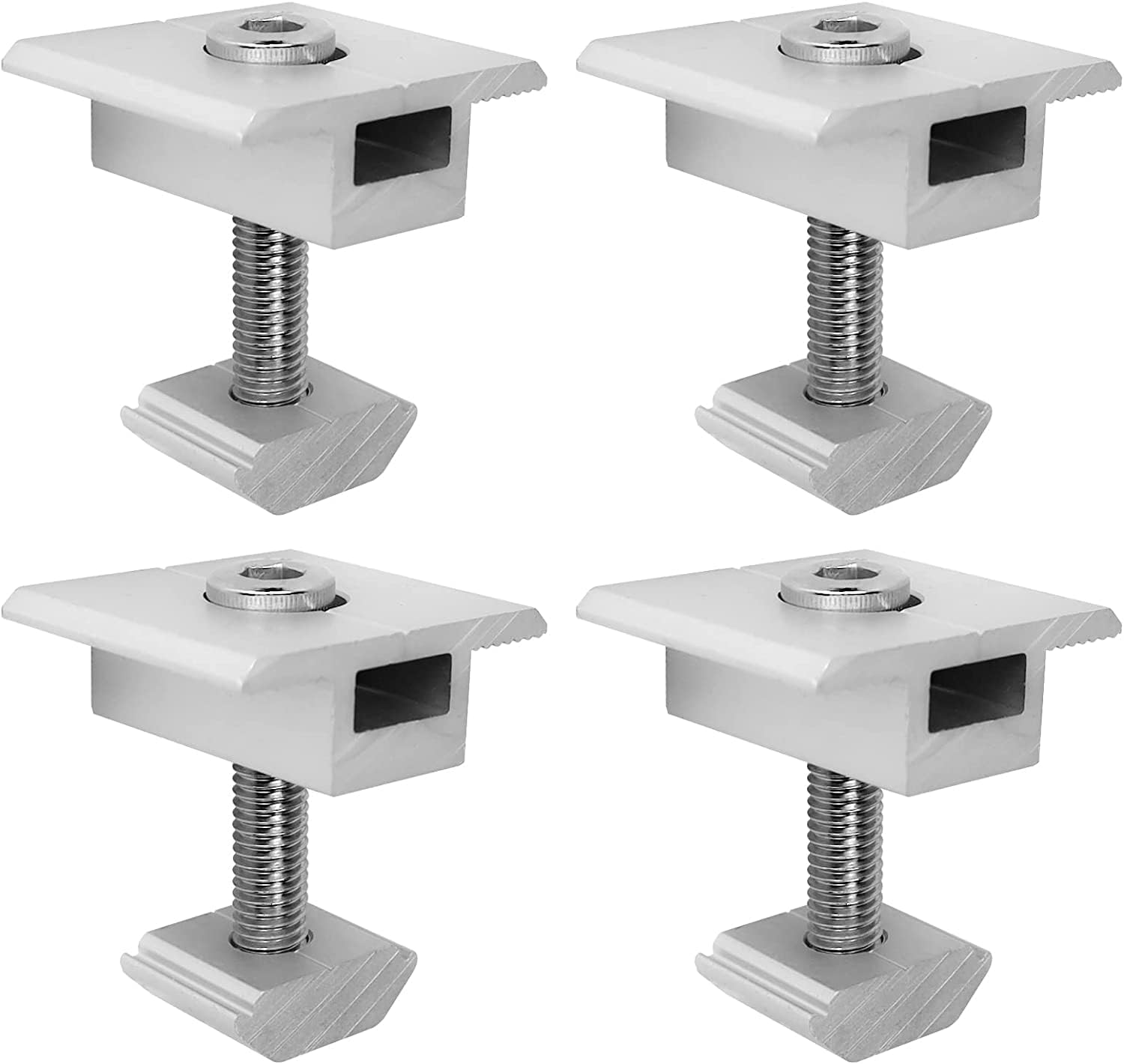 Solar Panel Bracket End Clamp Kit, Pack of 4 Solar Panel Edge Clamp ...