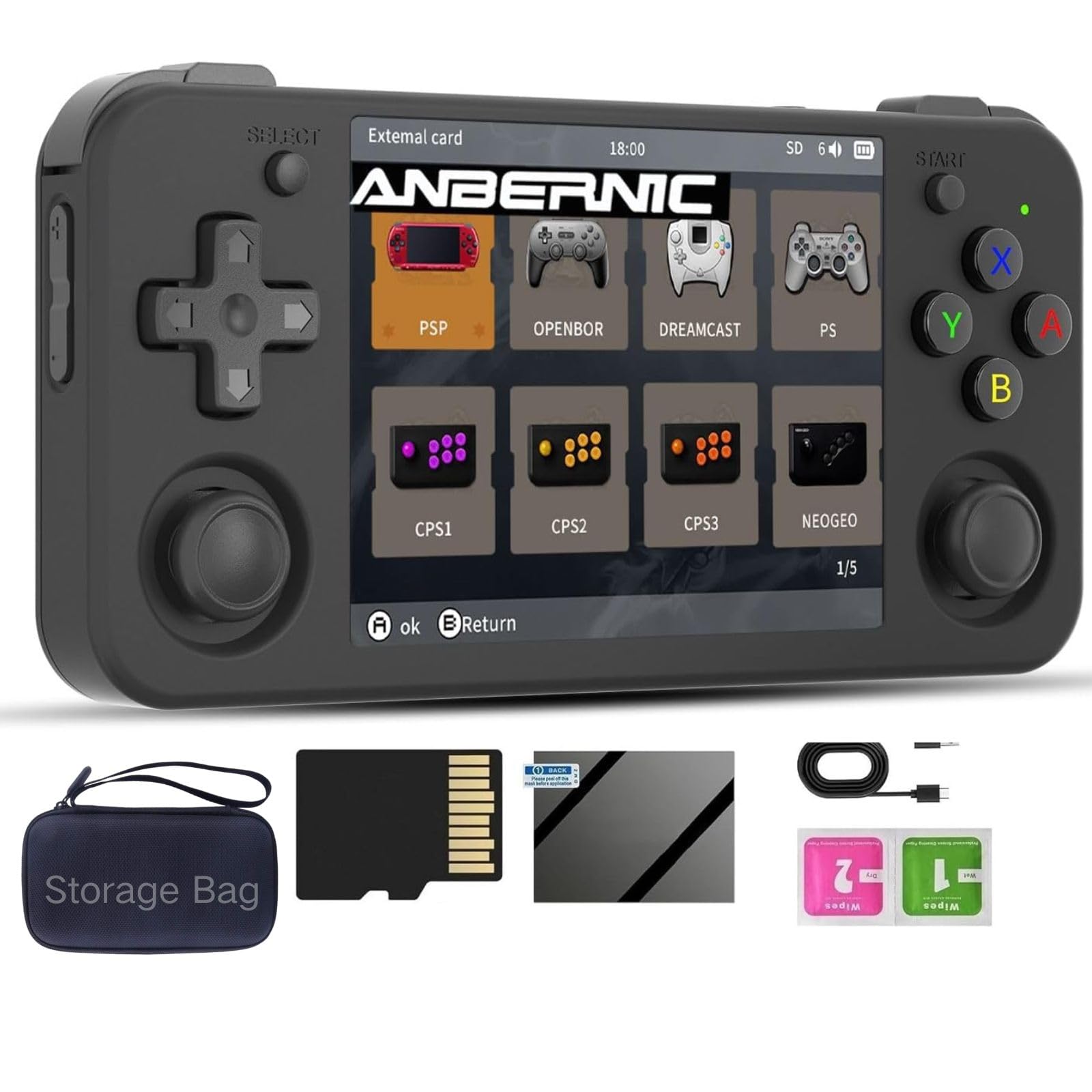 ANBERNIC RG35XX H Linux Retro Handheld Game Console With Case 35xx H ...