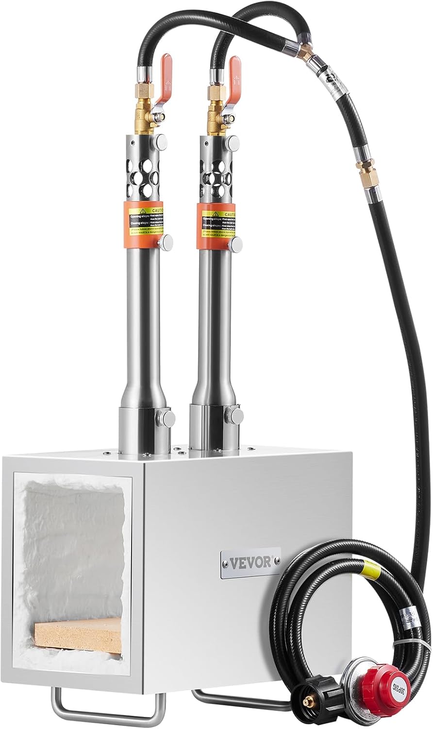 Amazon.com: VEVOR Portable Propane Forge, 2 Burner Tool and Knife ...