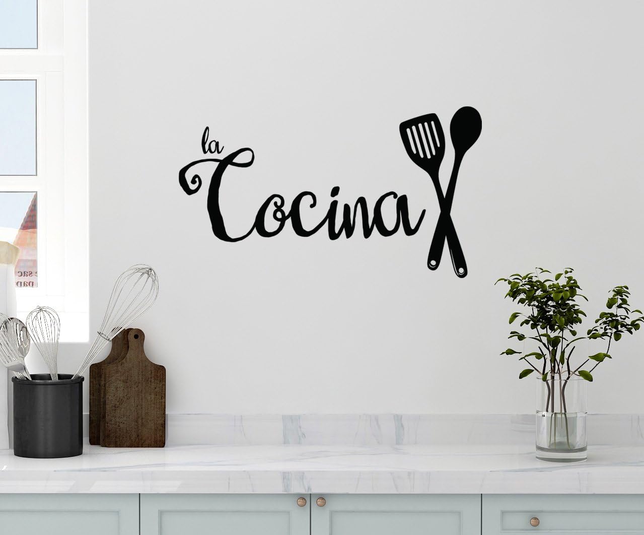 Amazon.com: Yoursidecal Spanish Wall Decals Kitchen Food Family Rule ...