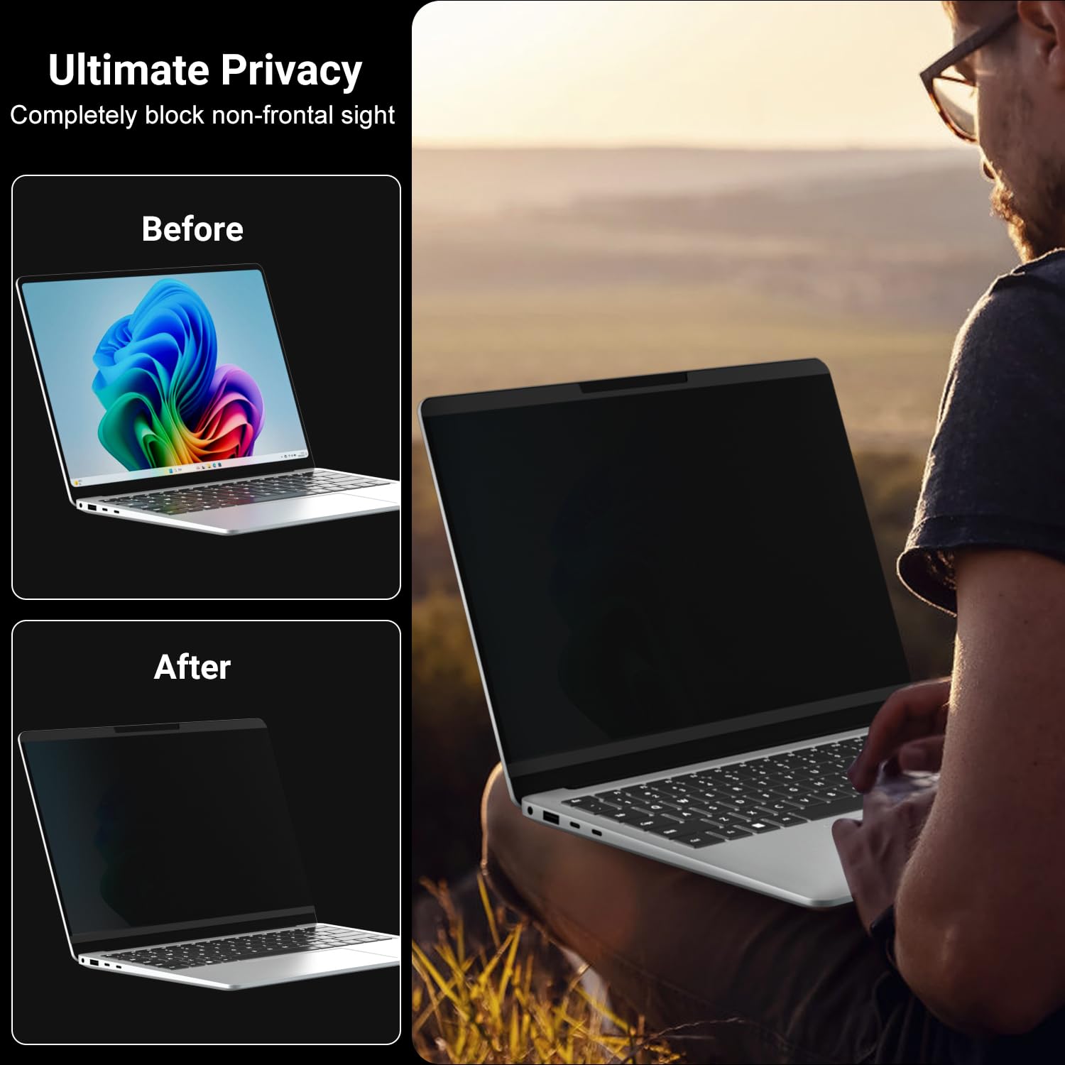 Snapklik.com : LUSA DESIGN 13.8 Inch Magnetic Privacy Screen For ...