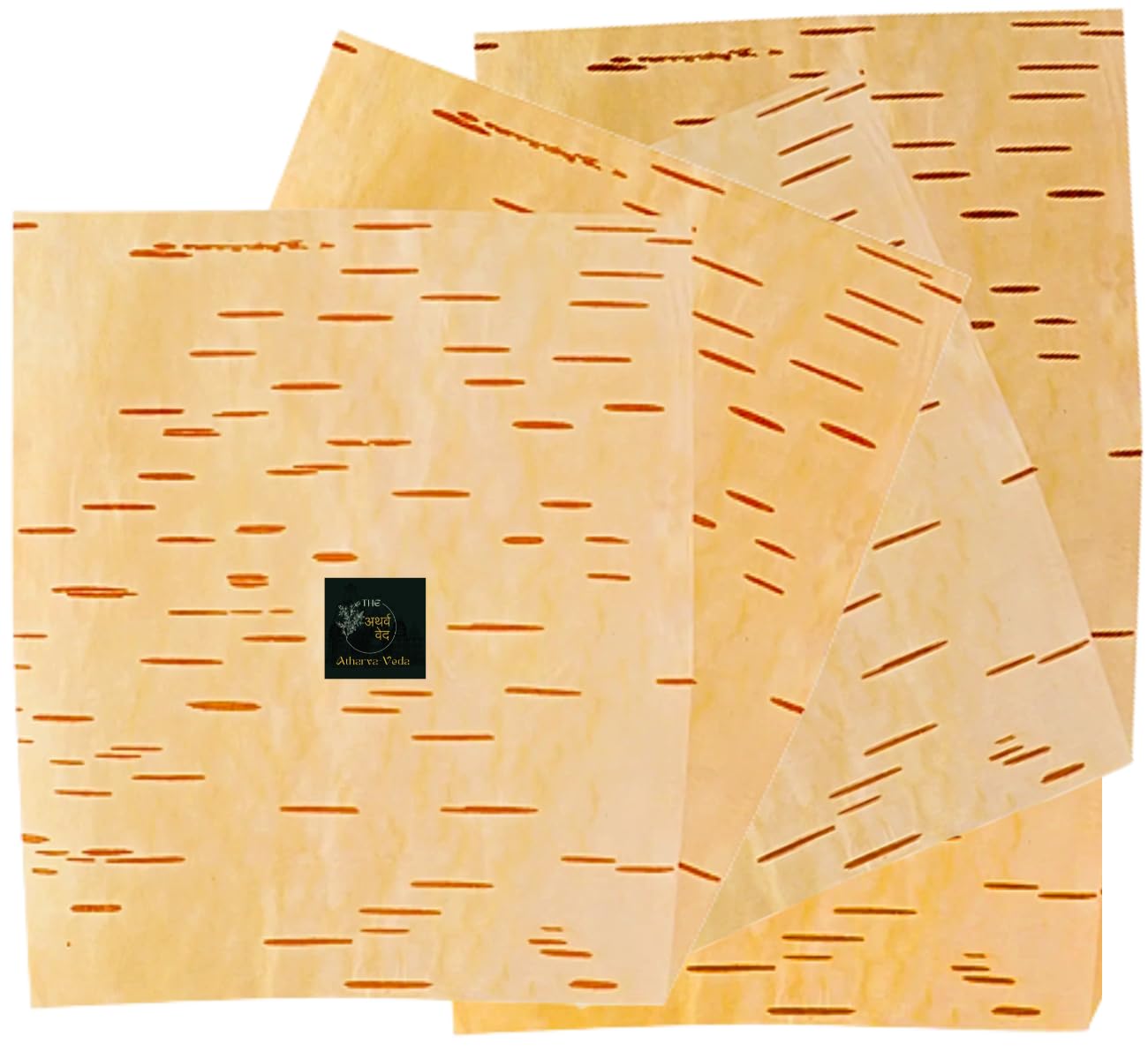 The Atharva-Veda Bhoj patra Leaf, Bhojpatra Sheet Original (15 * 12 cm ...