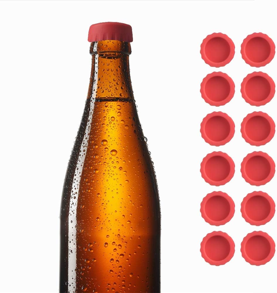 Amazon.com: LEEFONE 24 PCS Silicone Rubber Bottle Caps, 12 Colors ...