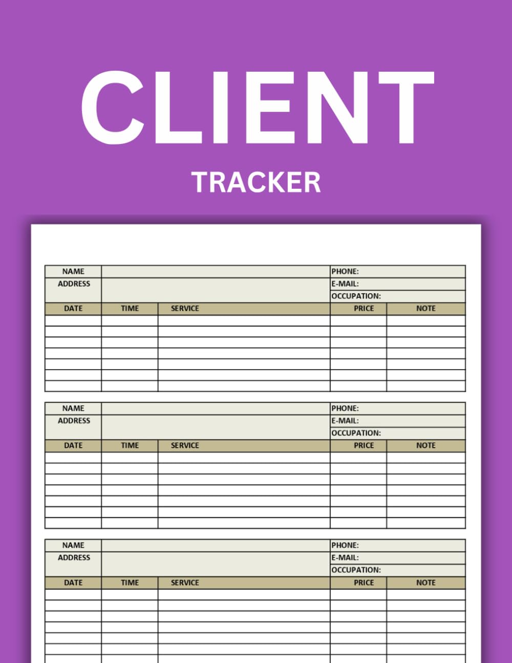 Amazon.com: Client Tracker: Client Log Book and Data Organizer For ...