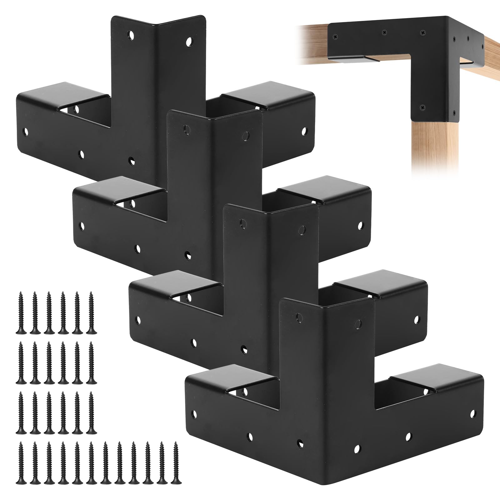 Amazon.com: Rasugarlary Work Bench Brackets, 4 Pieces 2 x 4 Steel ...