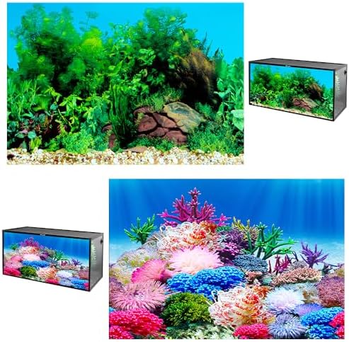 yueXinCh Aquarium Background Underwater Poster Double-sided Pattern ...